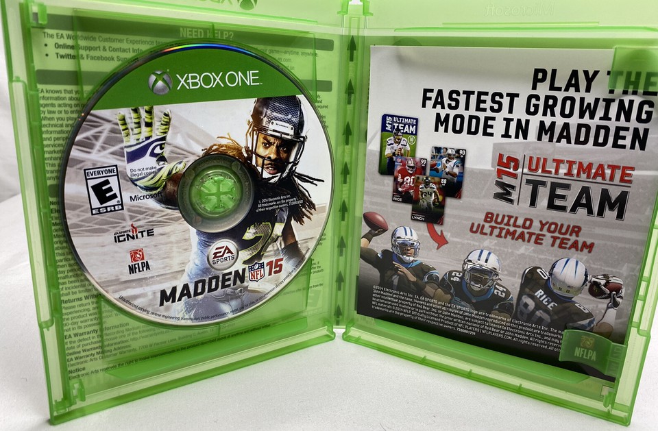 Xbox One Madden 15 - Disc, Case, No Manual - EUC - TESTED WORKS- EA ...