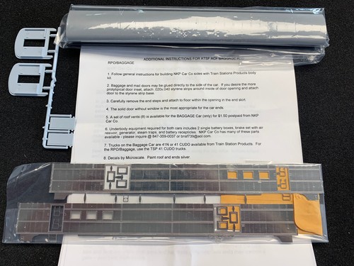 NKP CAR HO BRASS CAR SANTA FE ATSF RPO/BAGGAGE #3604-3606 PLAN #4815 ...