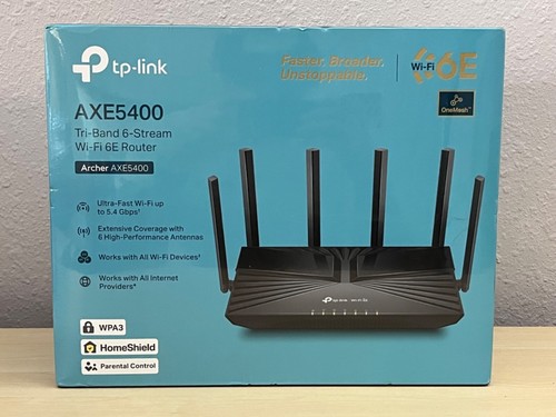 TP-Link Archer AXE75 AXE5400 Gigabit Wi-Fi 6E Router Black Tri-Band ...