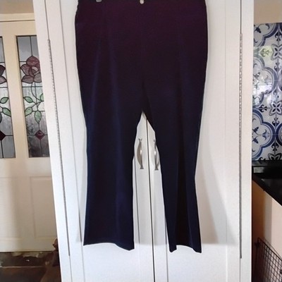 Marisota Women's Navy Velvet Jeans Uk Size 24 5 Pocket Western Style ...
