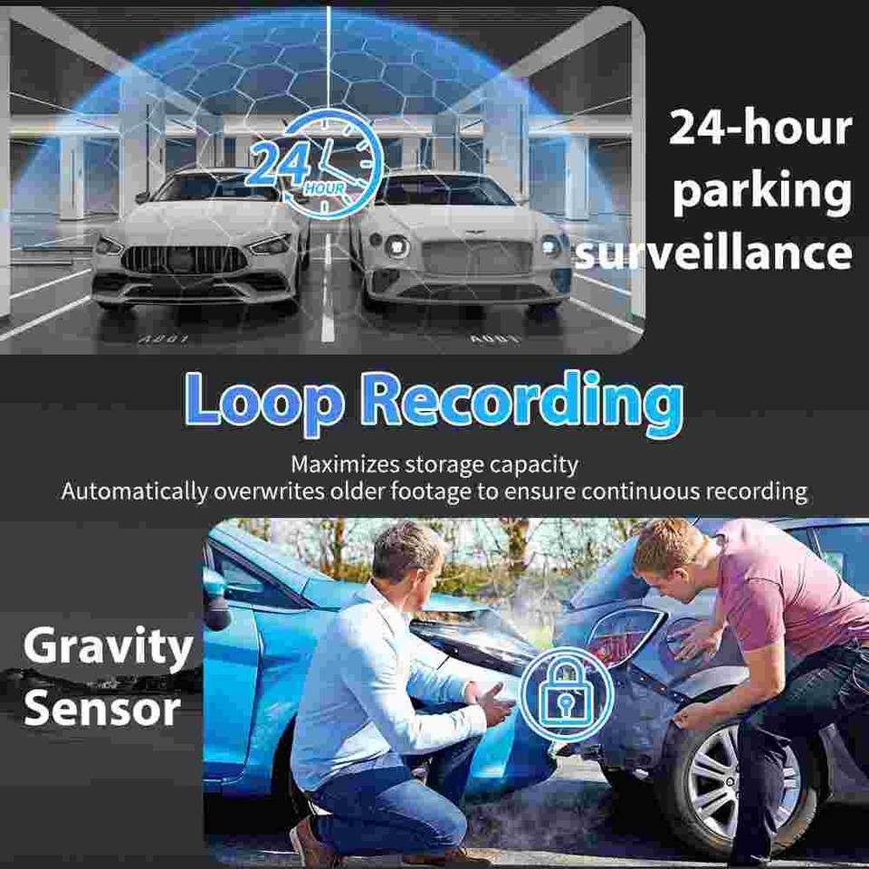 WiFi 360° 1080P Dash Cam Recorder 4 Channel Car Camera DVR Vehicle ...
