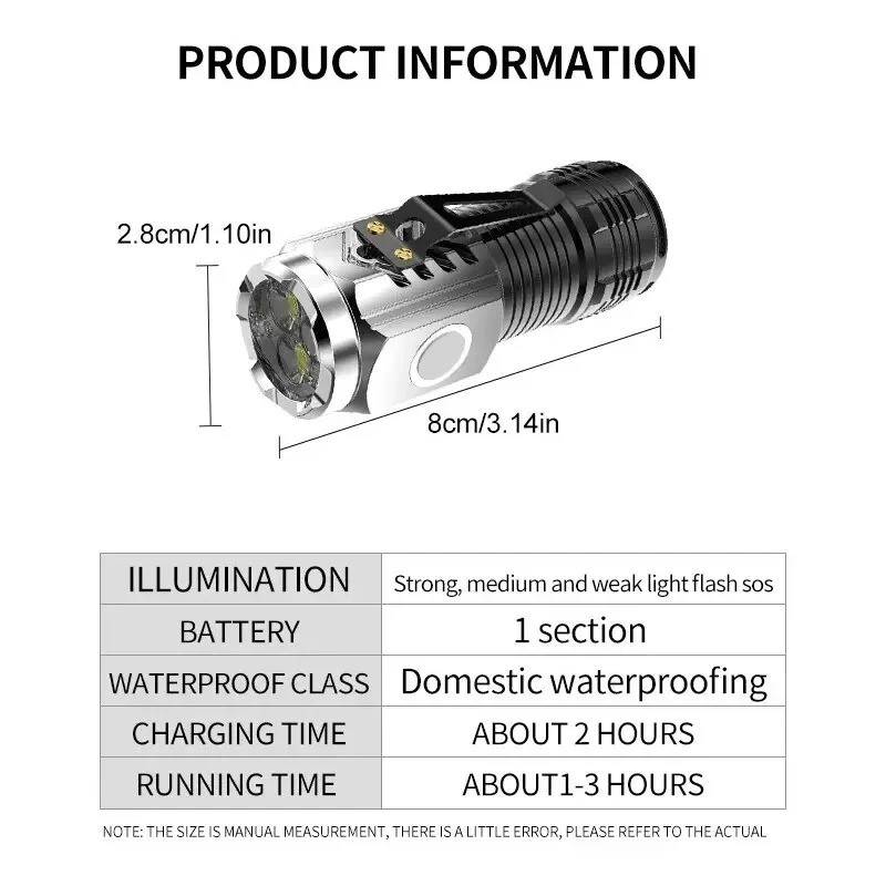 Three-Eyed Monster Mini Flashlight Flash Super Power Waterproof Outdoor ...