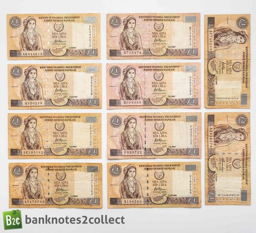 CYPRUS: 10 x 1 Cypriot Pound Banknotes. | eBay