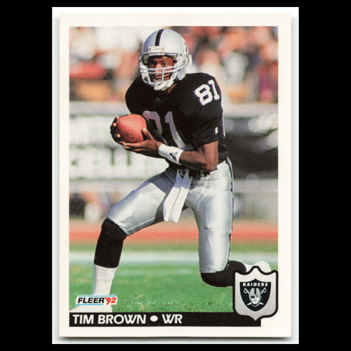 Tim Brown #191 1992 Fleer Los Angeles Raiders Football Card NFL NM | eBay