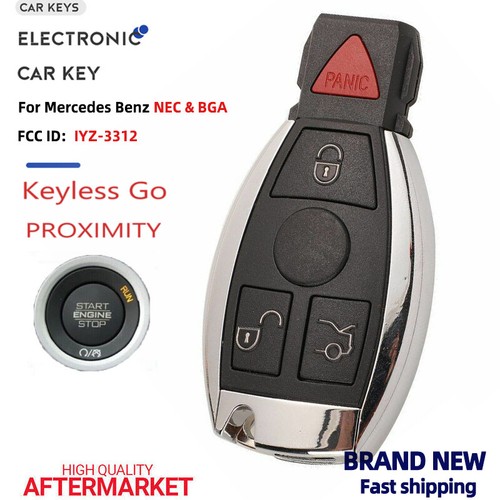 4B KEYLESS GO PROXIMITY for Mercedes Benz 1997-2014 Smart Key IYZ-3312 ...