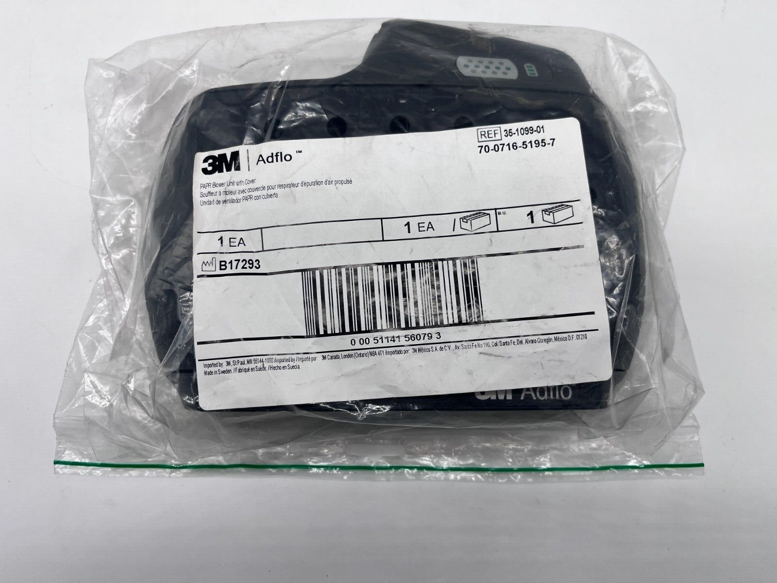 3M Adflo 35-1099-01 PAPR Blower Unit With Cover for 9100 Helmets for ...