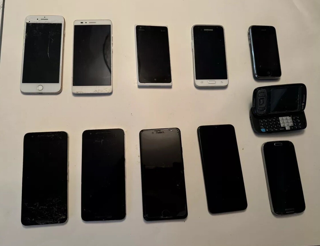 *LOT OF PHONES* - bundle of 11 Used Cellphones - Sold For Parts / As-is ...