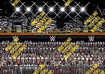 #904 MAKE YOUR SELECTION WWF WWE WRESTLING FIGURE BACKDROP DISPLAY A4 ...