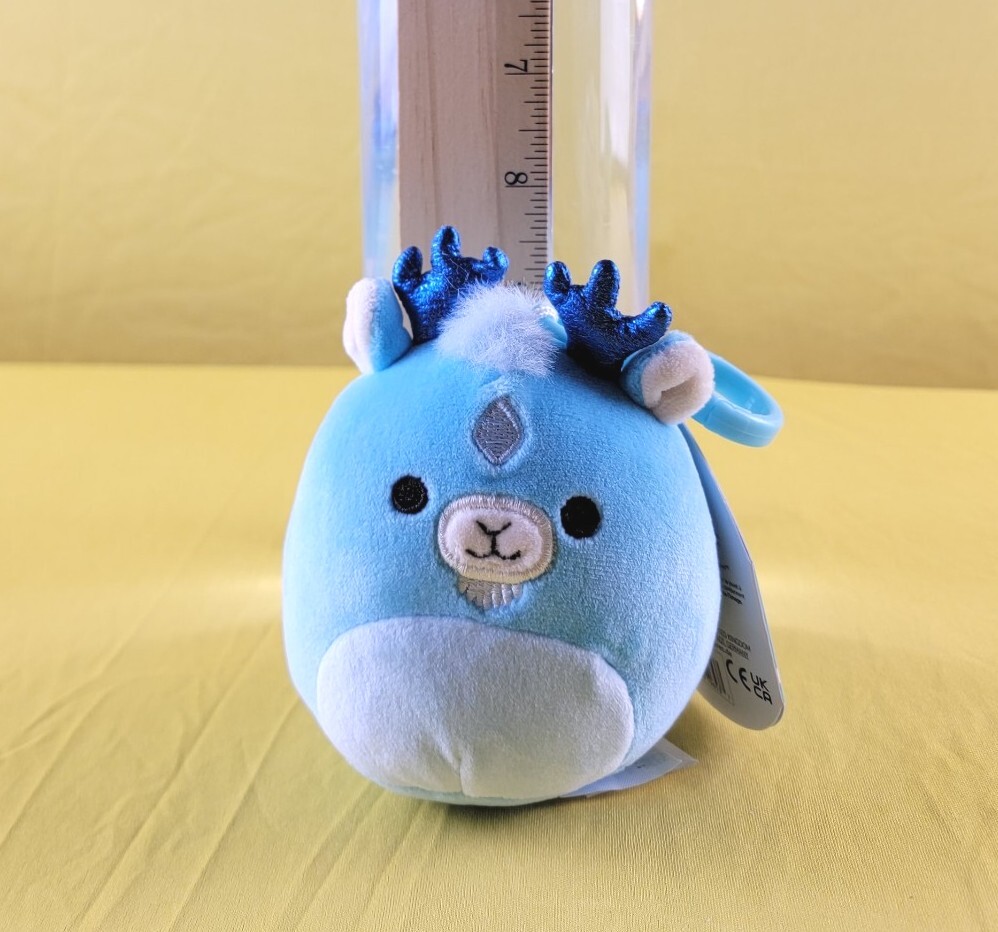 Xam Blue Kirin Goat Reindeer Deer Squishmallow Clip NWT Goatee Antlers ...
