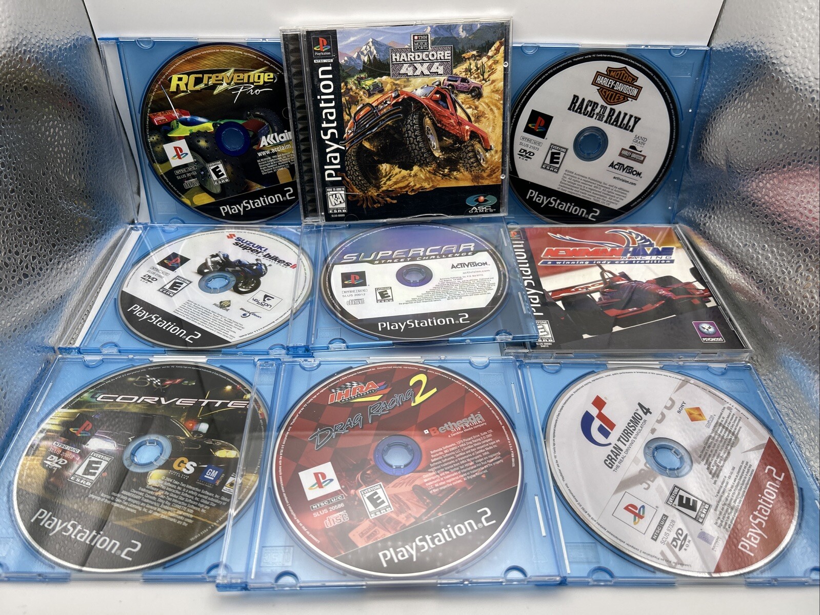 Lot Of 9 PS1 PS2 Sony PlayStation Disc Games Bundle Racing Games-All ...