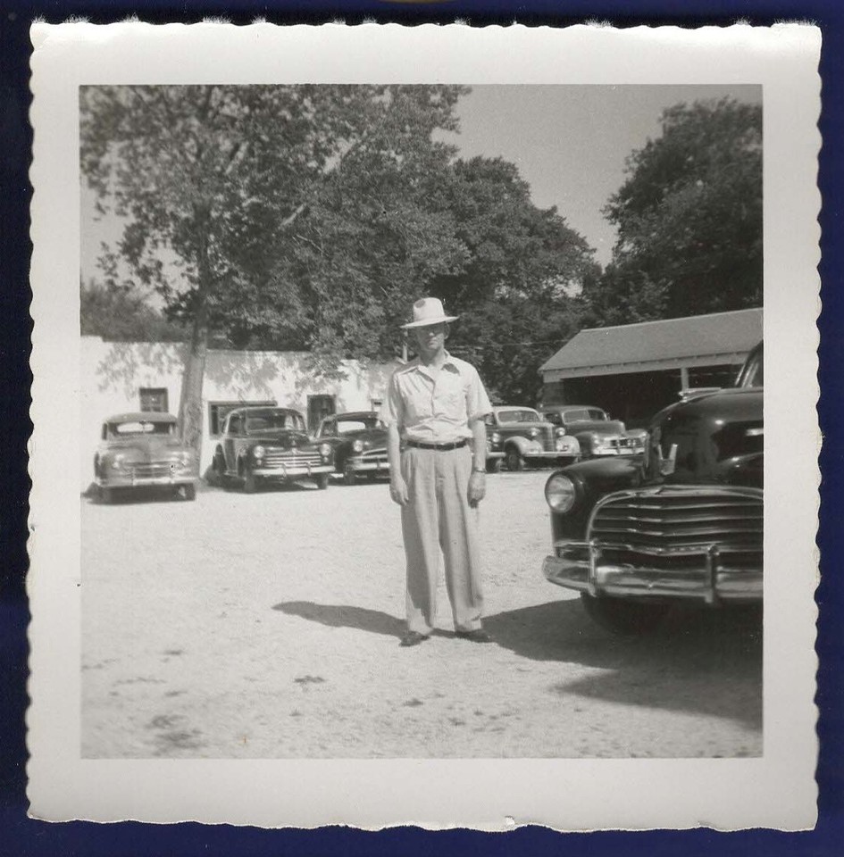 Iola Kansas Bud White Motor Company Salesman Joe Chryst use car lot ...