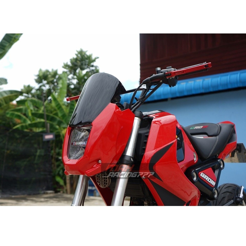 RED FRONT COVER HEADLIGHT WINDSCREEN WINDSHIELD FOR NEW HONDA GROM 125 ...