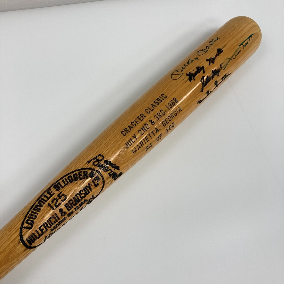Mickey Mantle Willie Mays & Duke Snider Signed Baseball Bat With ...