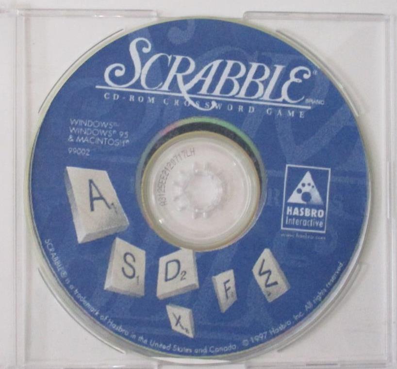 SCRABBLE; CD-ROM Crossword Game (1997) Hasbro Interactive Video Game ...
