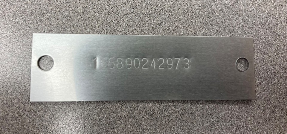 NEW! Metal - Aluminum ID Plate - Computer, Equipment Stamped SERIAL ...