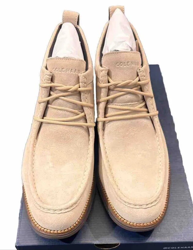 Men's Chukka Boot Cole Haan OriginalGrand Moc-Toe -TAN/ SUEDE - Size 13 ...