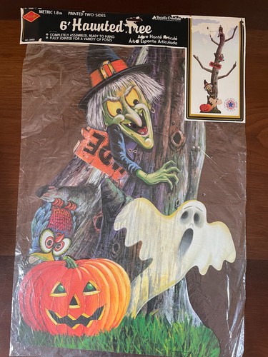 NIP 1983 Beistle 6' "Haunted Tree" double-sided jointed Halloween ...
