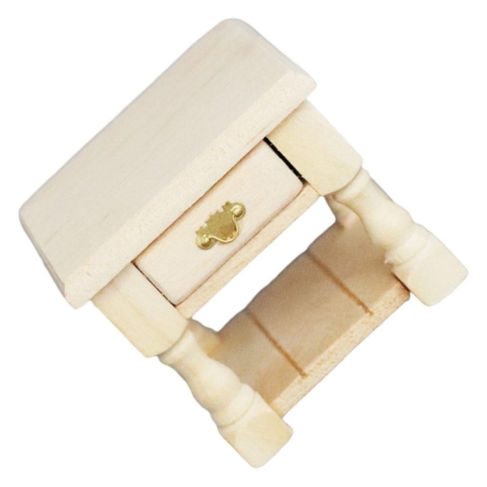 Miniature Wooden Bedside Table Mini Night Table Adornment Mini House ...