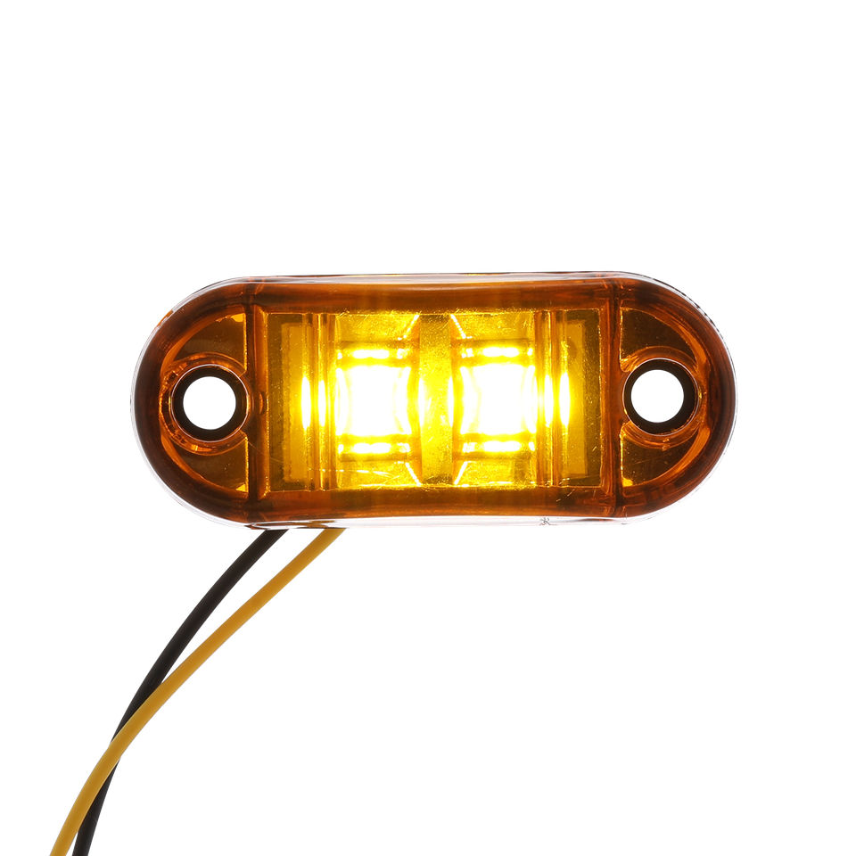 10Pcs Amber Oval LED Side Clearance Marker Lights 2.5" For Car Truck ...