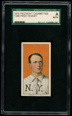 1909-11 T206 Piedmont 350 Fred Tenney SGC AUTH VGEX | eBay