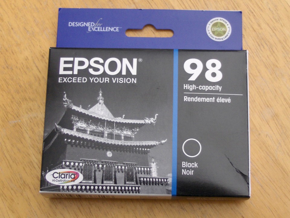 04-2021 Genuine Epson 98 Black ink T0981 T098120 Artisan 835 837 High ...