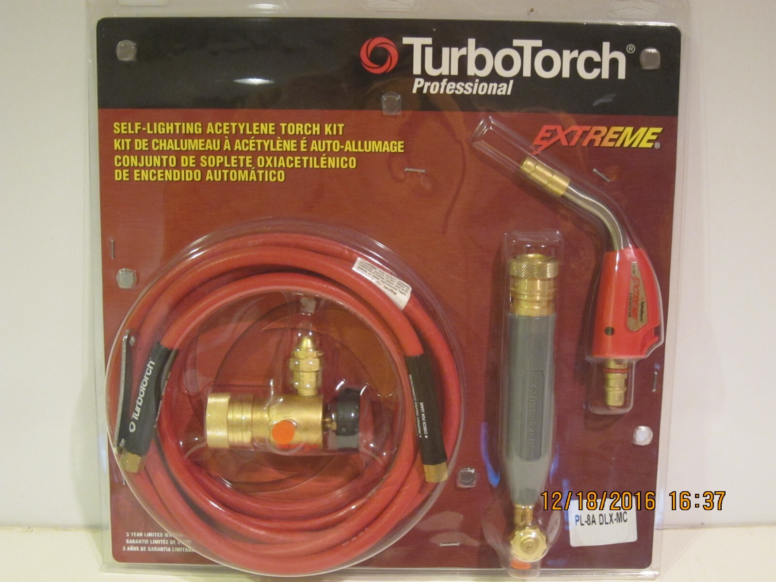 TURBOTORCH PROFESSIONAL, 0386-0834 Acetylene Kit, PL-8A DLX-MC-FREE ...