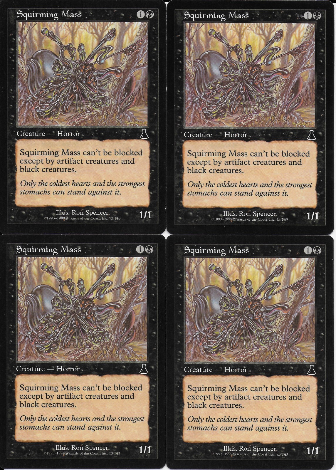 MTG: SQUIRMING MASS Urza's Destiny COMMON; played, Excellent condition ...