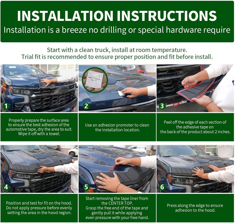 For 2020-2025 Ford Explorer Hood Protector Hood Deflector Hood Shield ...