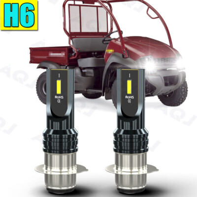 For Kawasaki Mule 600 610 3000 3010 2x H6M 80W 6000k LED Headlight ...