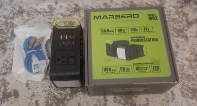MARBERO M82 Portable Power Station 88Wh 24000mAh Camping Generator 80W ...
