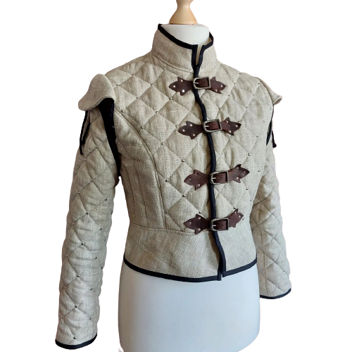Medieval Viking Gambeson Full Sleeve Thick Padded Coat Cosplay Witcher ...