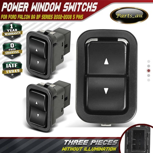 3x Single Power Window Switches w/o Illumination for Ford Falcon BA BF ...