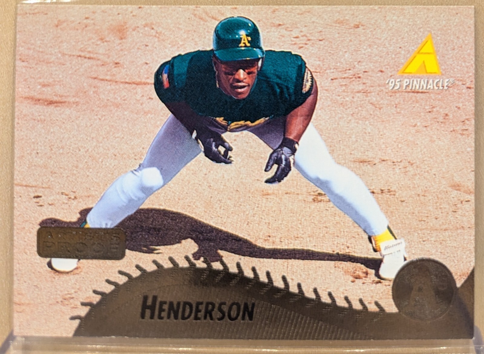 1995 Pinnacle ARTIST PROOF #201 Rickey Henderson HOF RARE SILVER STAMP ...