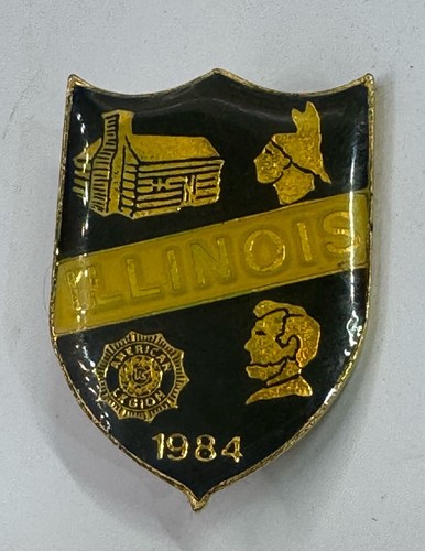 VTG American Legion Pins, Badges Etc. 1984 Illinois Badge 1990 Red ...
