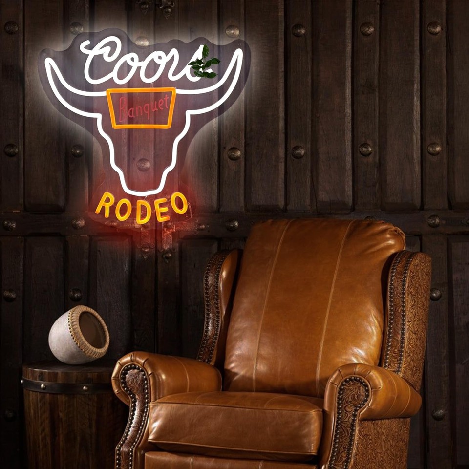 Western Decor Cowboy Neon Sign - 9 Brightness Adjustments Usb Powered ...