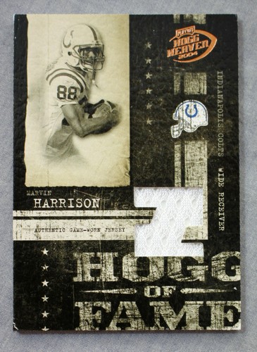 Marvin Harrison 2004 Playoff Hogg Heaven Hogg of Fame Game Worn Jersey ...