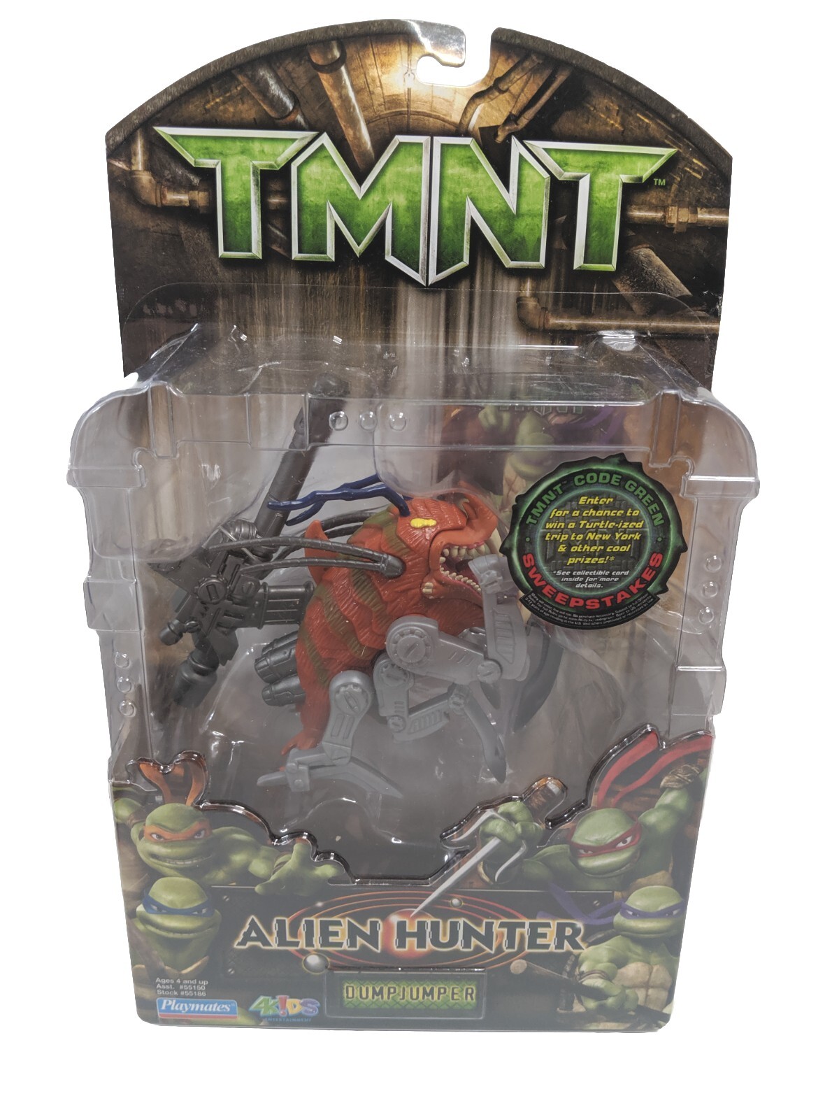 Year 2007 Teenage Mutant Ninja Turtles TMNT Alien Hunter 7 Inch Figure ...