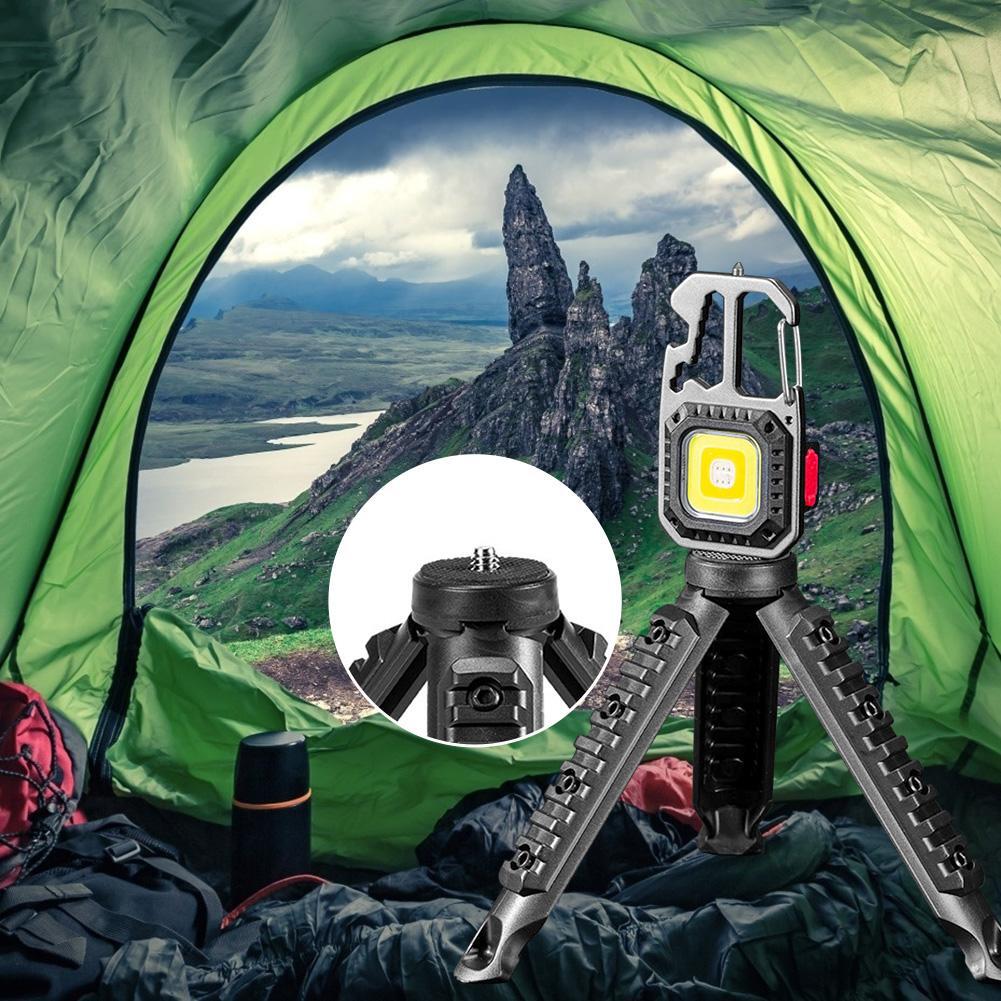 Pocket Keychain Flashlight Tripod Work Light Bracket for Outdoor ...