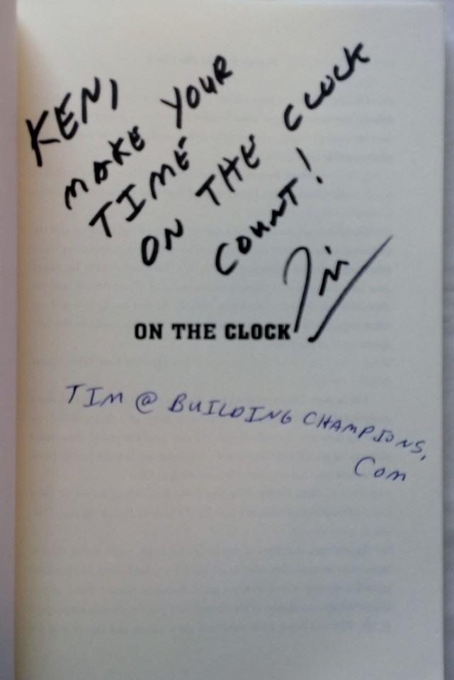 On the Clock by Tim Enochs and Bruce Tollner (2017, Paperback, Signed ...