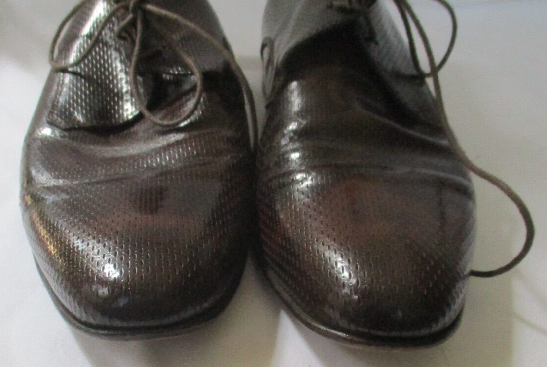 MIKE KONOS ITALY BROWN LEATHER DRESS SHOES MENS SIZE 8 - Gem