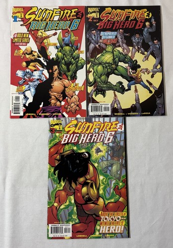 1998 Marvel SUNFIRE AND BIG HERO SIX #1 2 3 ~ FULL SET | eBay