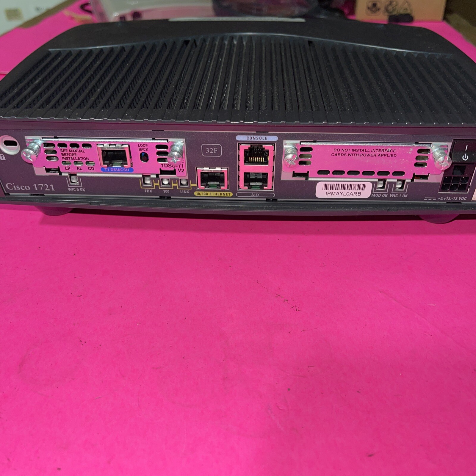 Cisco 1700 series router Cisco 1721 with 1DSU-T1 V2 7898362230356 | eBay