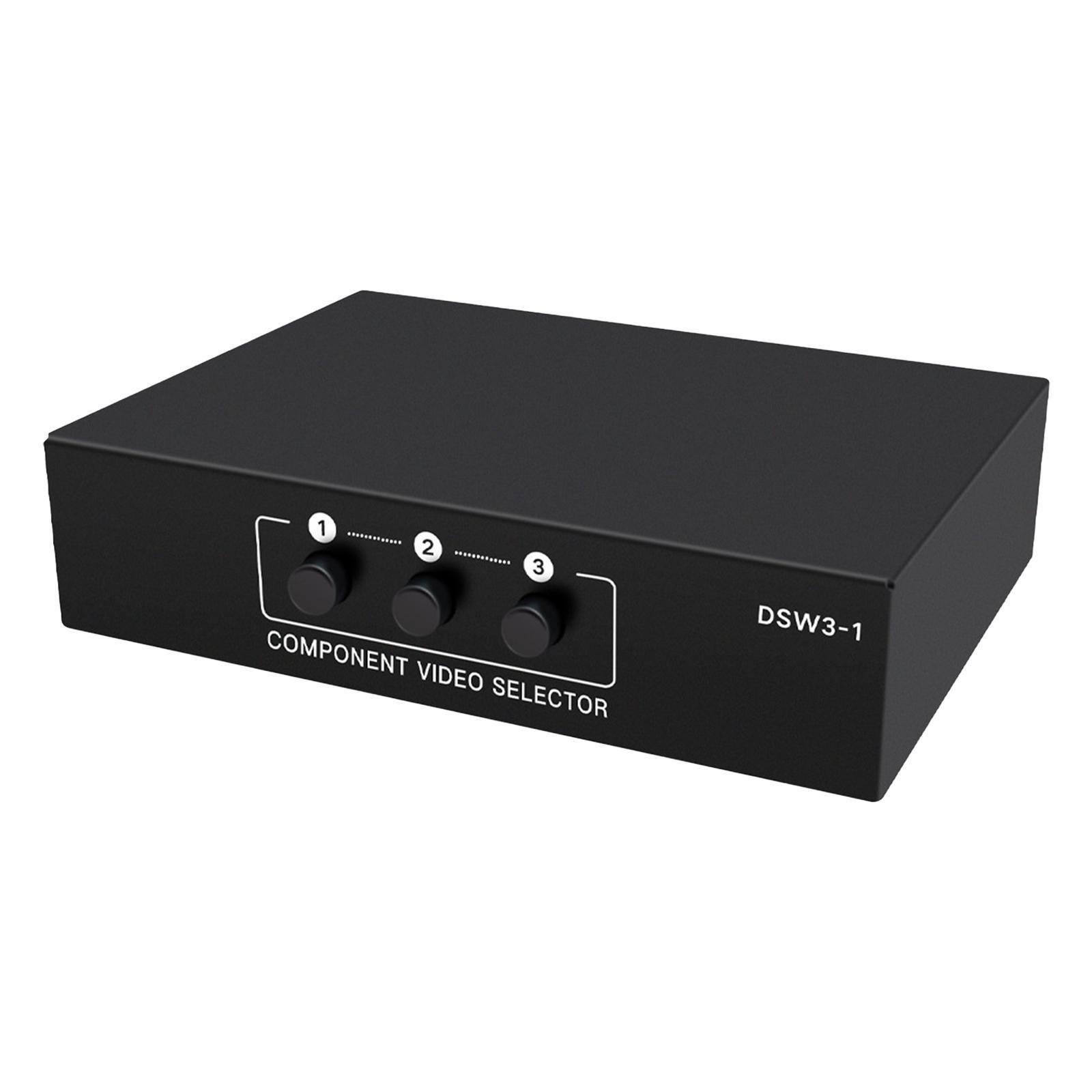 Ypbpr Switcher Selector Plug Plays 3 in 1 Out Component AV Video Switch ...