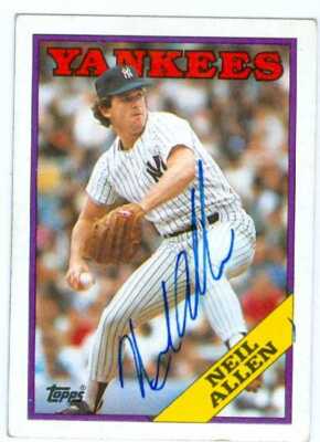 Neil Allen autographed Baseball Card (New York Yankees) 1988 Topps #384 ...