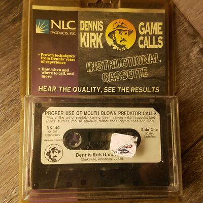 Vintage Dennis Kirk Game Call Tape Proper Use of Mouth Blown Predator ...