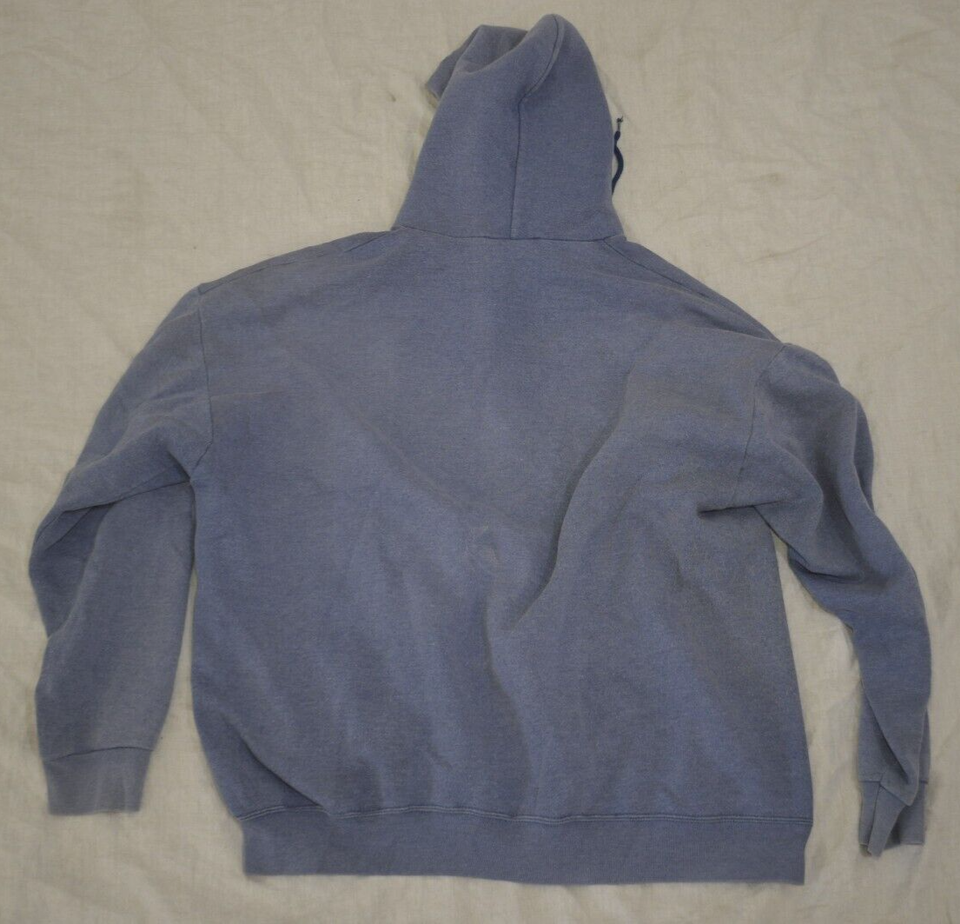 Vintage 90s Lee Heavyweight Full Zip Blank Hoodie Sweatshirt Blue XL ...