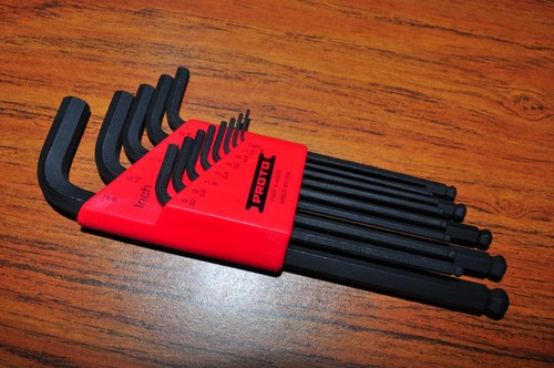 Proto® J4995 13 Piece Round Ball Head Hex Key Set 0.050" to 3/8" L key ...
