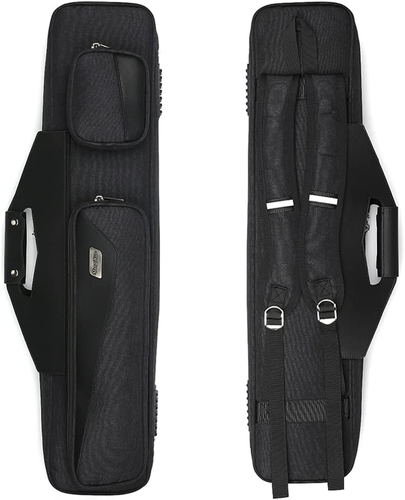 Pool Cue Case 4X4 with Backpack Straps Carrying Case for 4 Pool Cues ...
