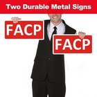 2-Pack 12x6-inch Red FACP Sign Fire Alarm Control Panel Aluminum ...