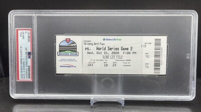 2020 WORLD SERIES GAME 2 FULL TICKET DODGERS/RAYS 10/21 SEAGER/LOWE 2 ...